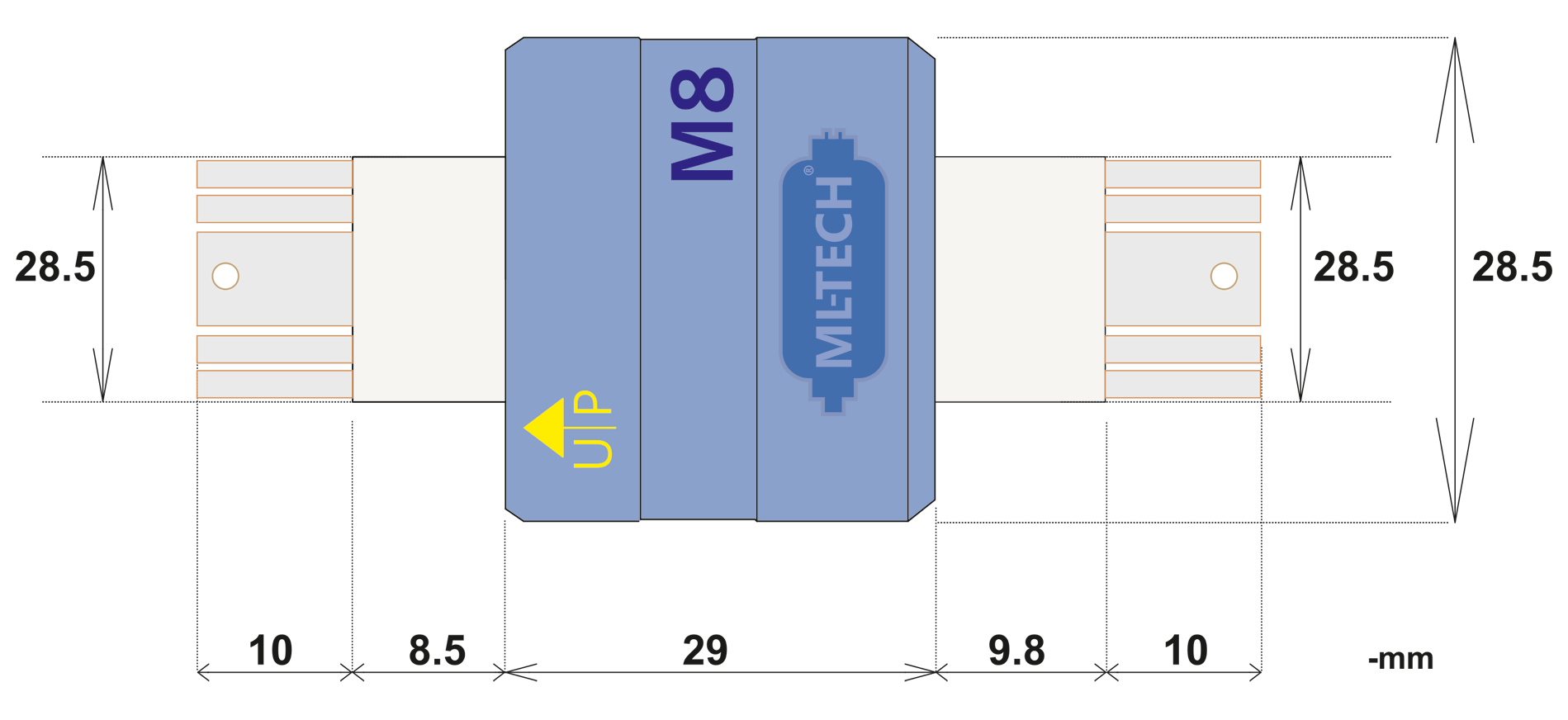 MLTECH Rotating Electrical ConnectorsM8 (8-Poles, 2x4A, 6x30A) - MLTECH ...